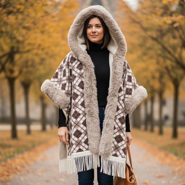Laura Vita - Fluffy Poncho Exclusive | shawl